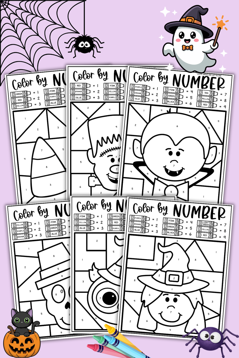 Halloween Color By Numbers (Free Printables)