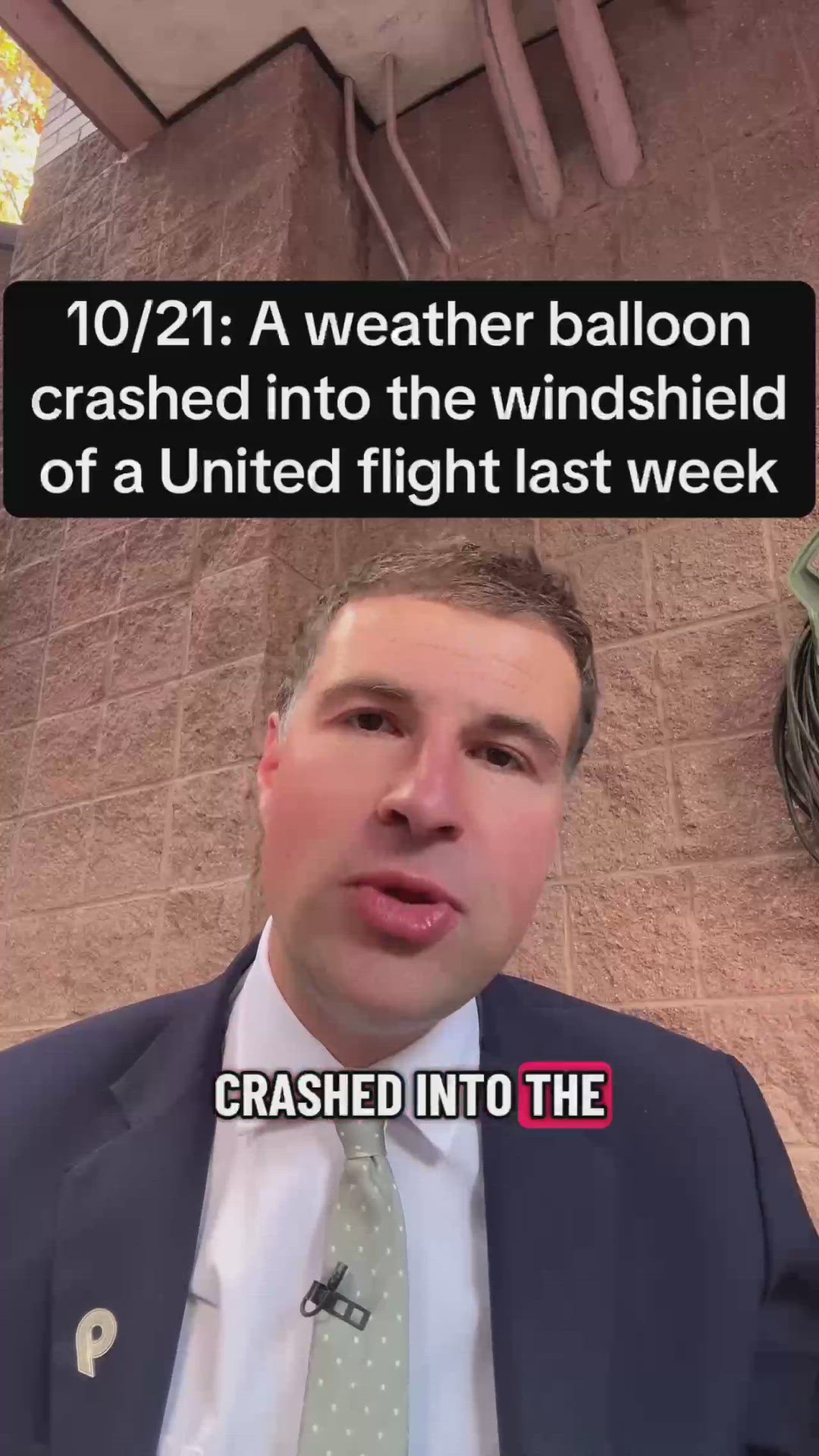 A weather balloon crashed into a United flight’s windshield