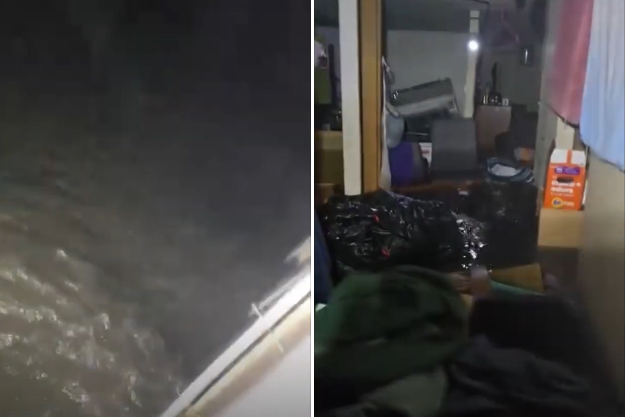 Alaskan man shares videos of his home floating away while inside