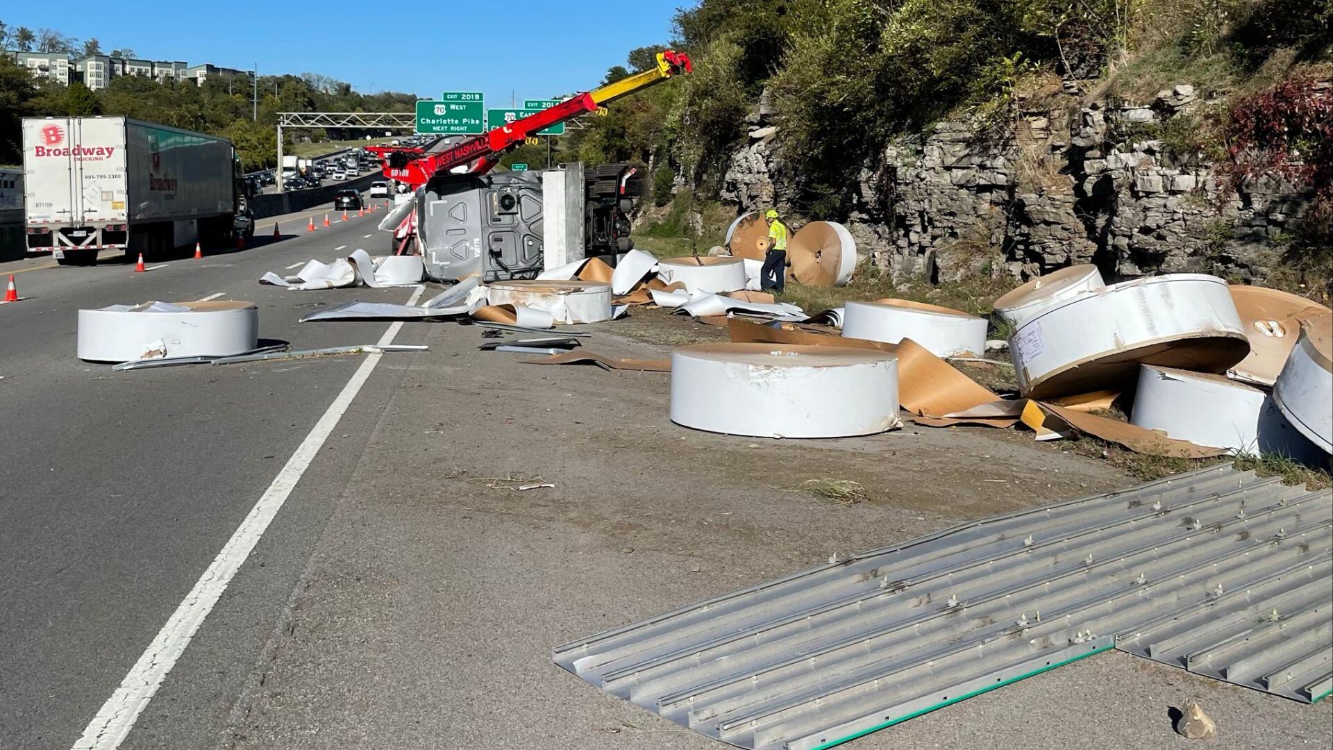 Tractor-trailer hauling 28,000 pounds of paper crashes, spills load on ...