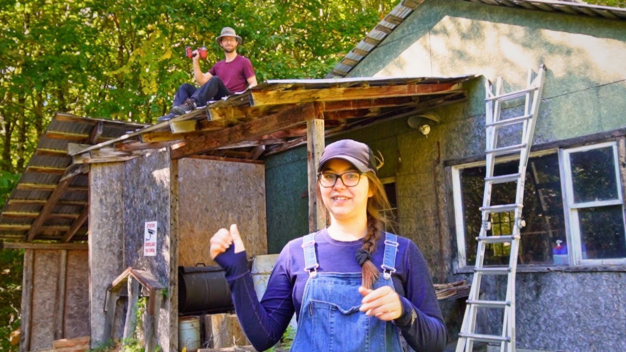 The Sugar Shack porch gets torn down & the sauna walls go up | Cedar ...