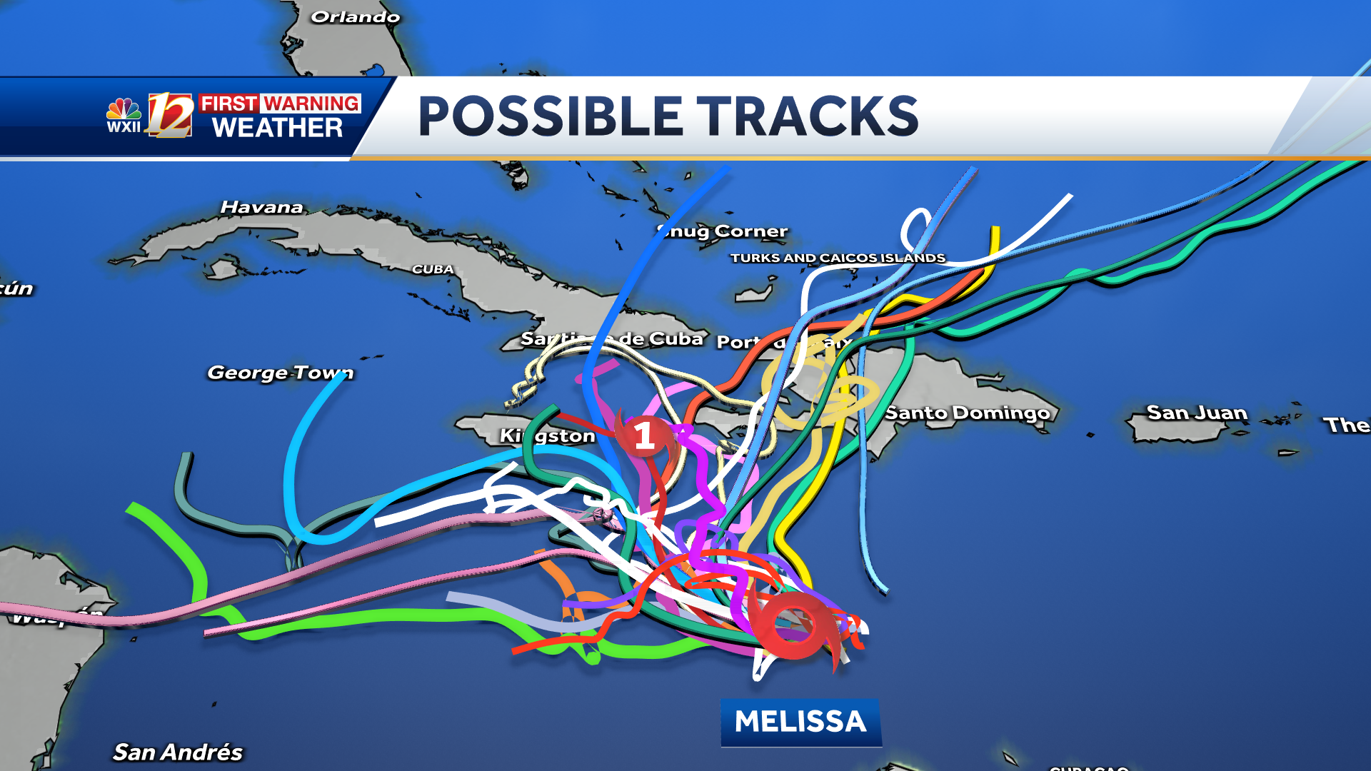 Tropical Storm Melissa is in the Caribbean; track remains uncertain