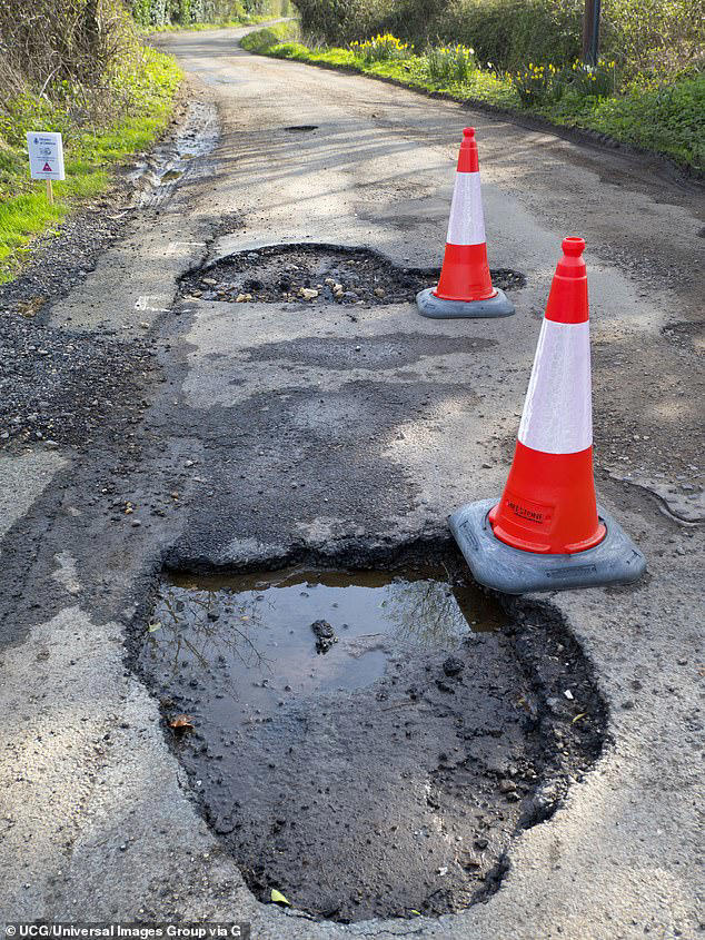 Driving us potty! Breakdowns caused by Britain's pothole menace up by a ...