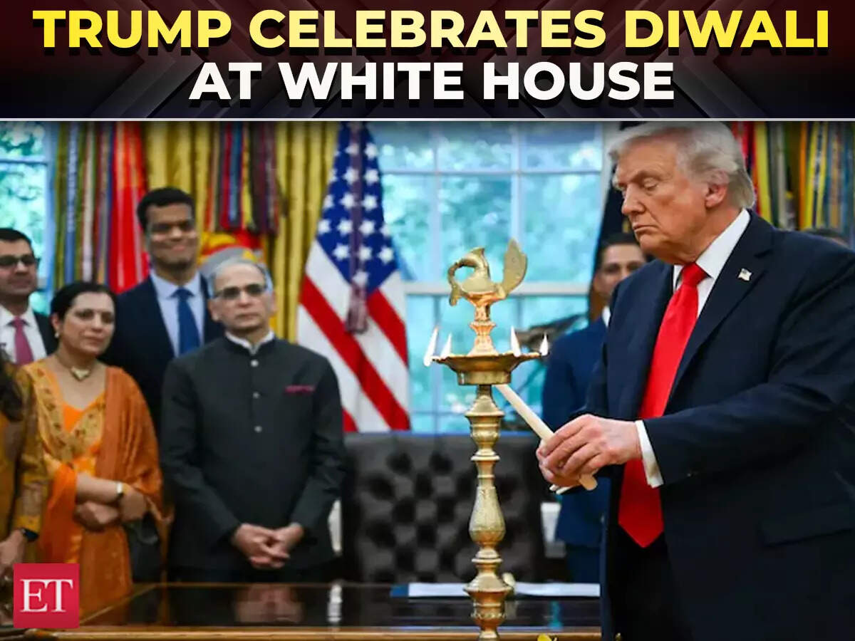 Trump celebrates Diwali at White House with 'Diya' Lighting, calls PM ...