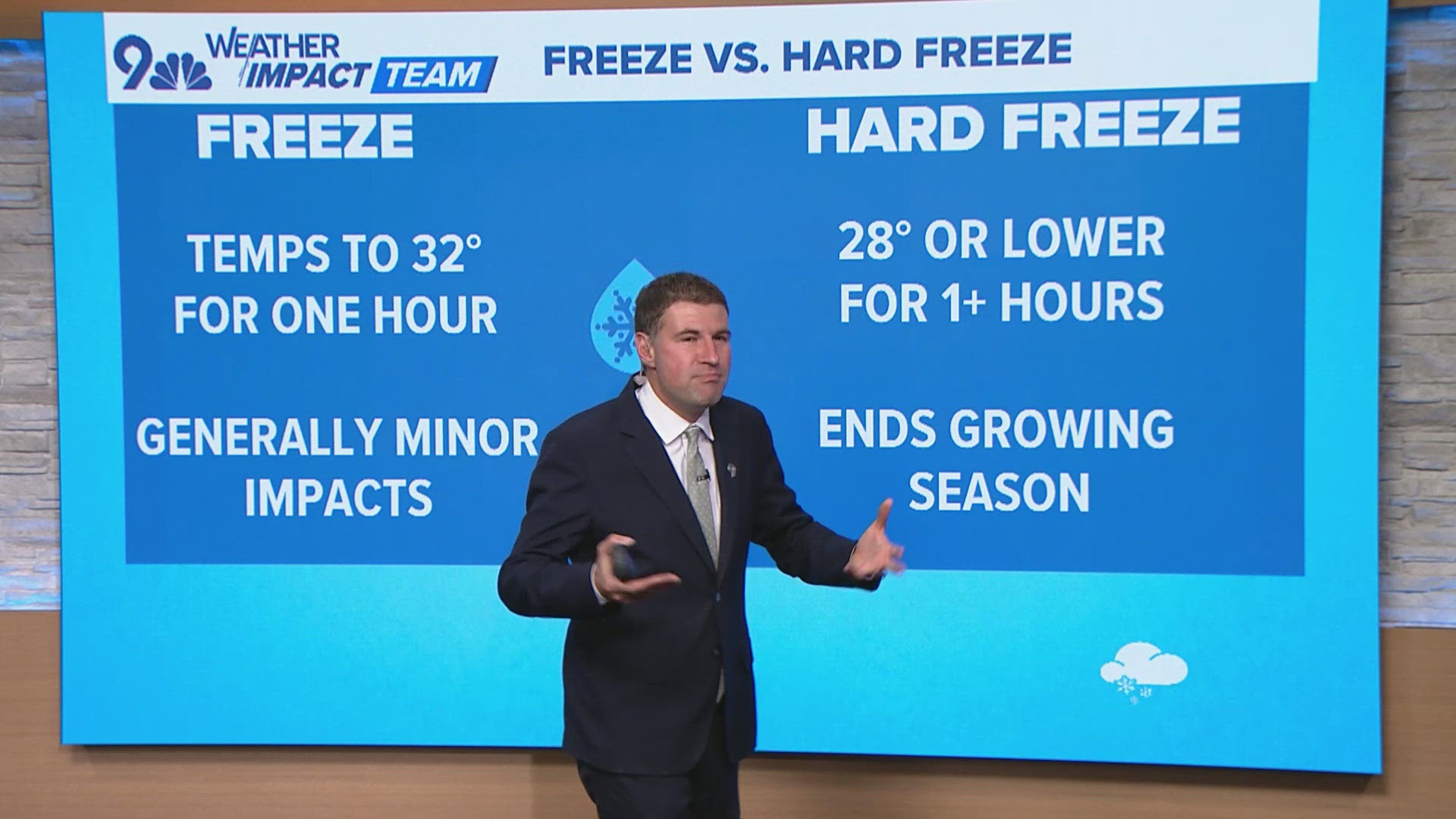 The difference between a freeze and hard freeze