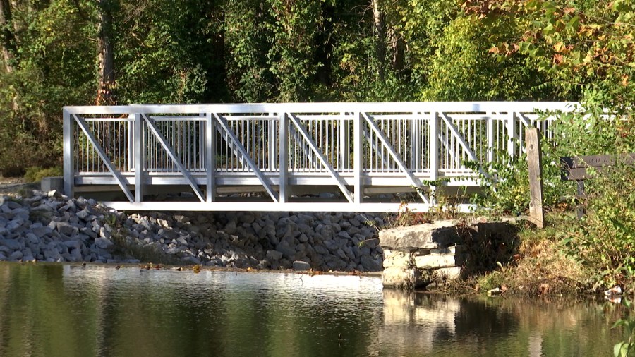 The bridge at Craig Park is nearing completion