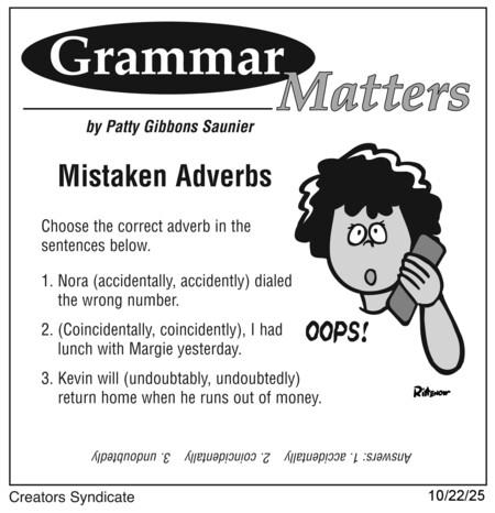 Grammar Matters for Oct 22, 2025