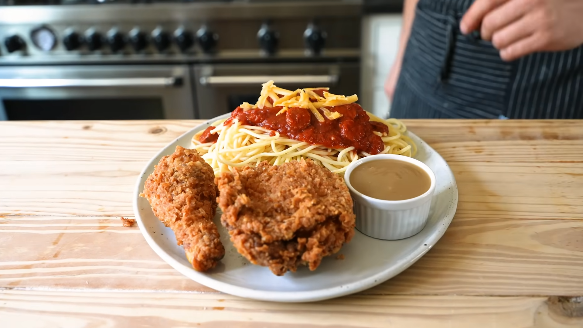 Recreating Jollibee’s fried chicken and spaghetti at home