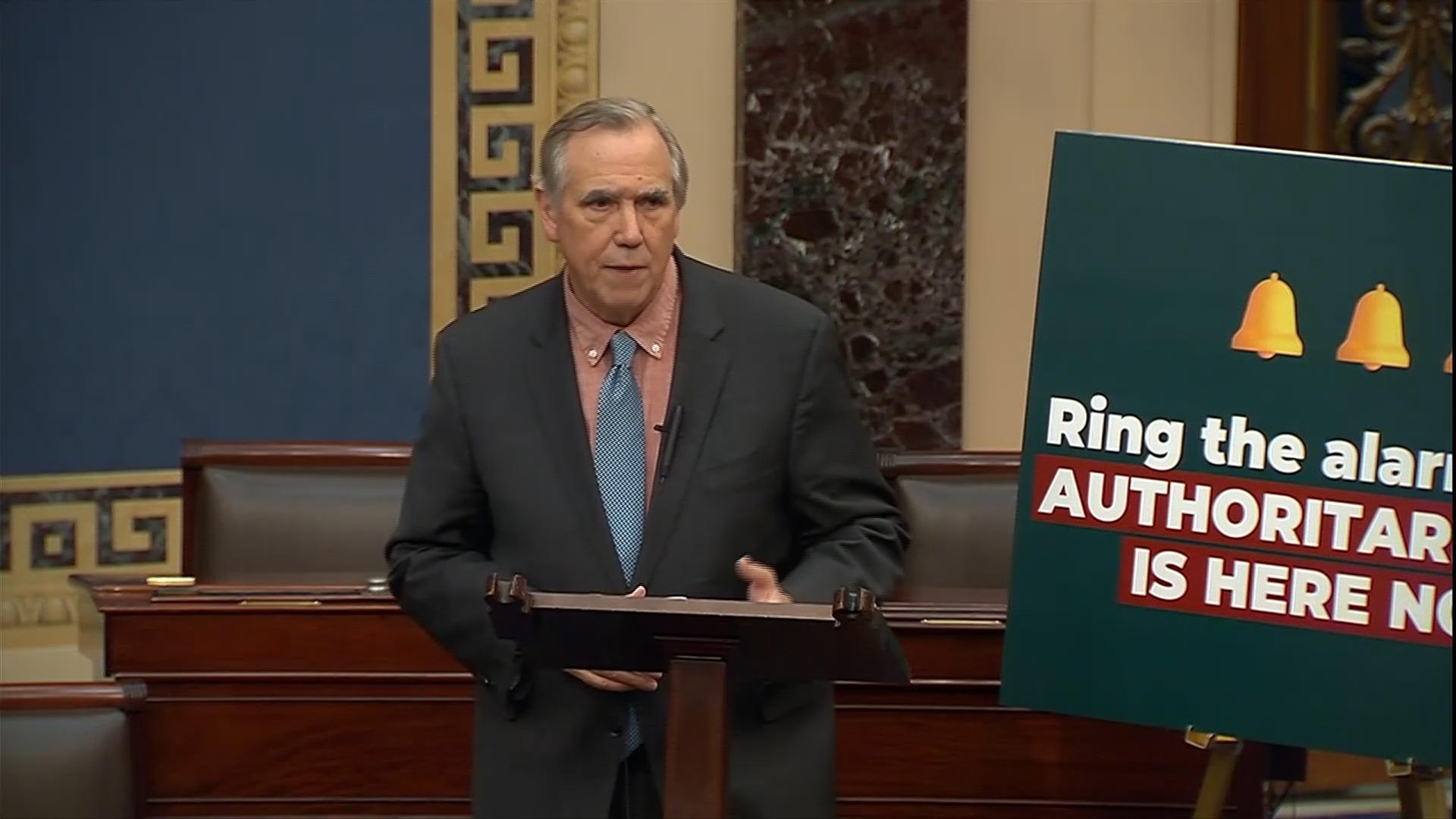 Senator speaking through the night, says Trump is 'shredding our ...