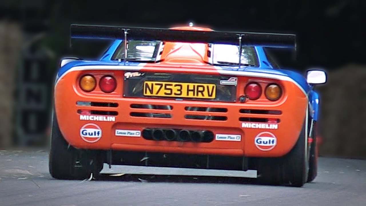 Gulf Livery McLaren F1 GTR with V12 Engine Sound