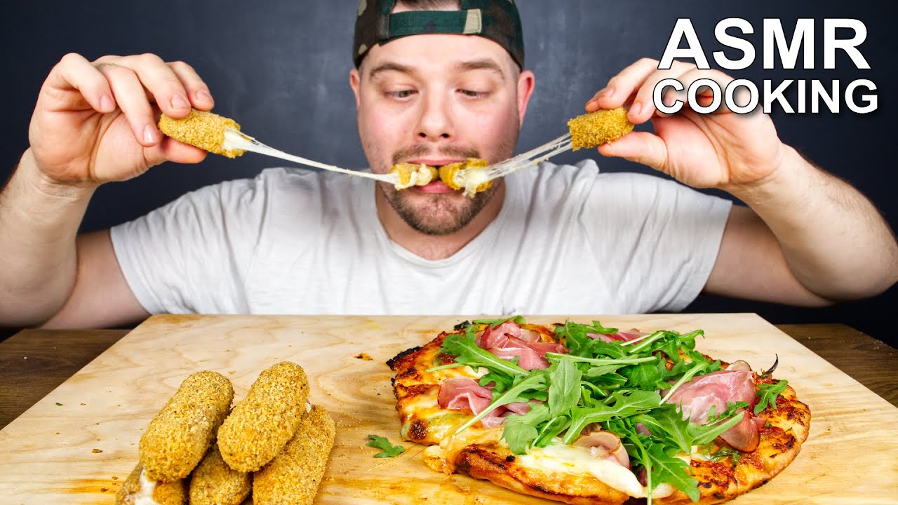 ASMR Making and Eating Homemade Deep Dish Prosciutto Pizza