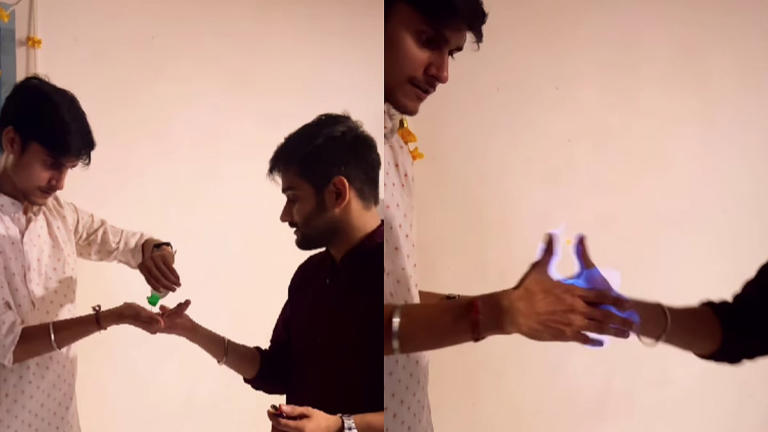 What Is The ‘Fire Handshake Trend' Going Viral This Diwali? Here’s How ...
