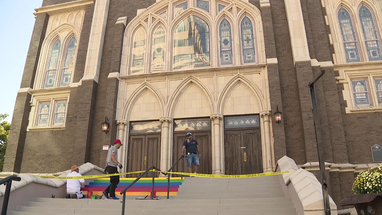 Oak Lawn church’s rainbow steps could violate city code