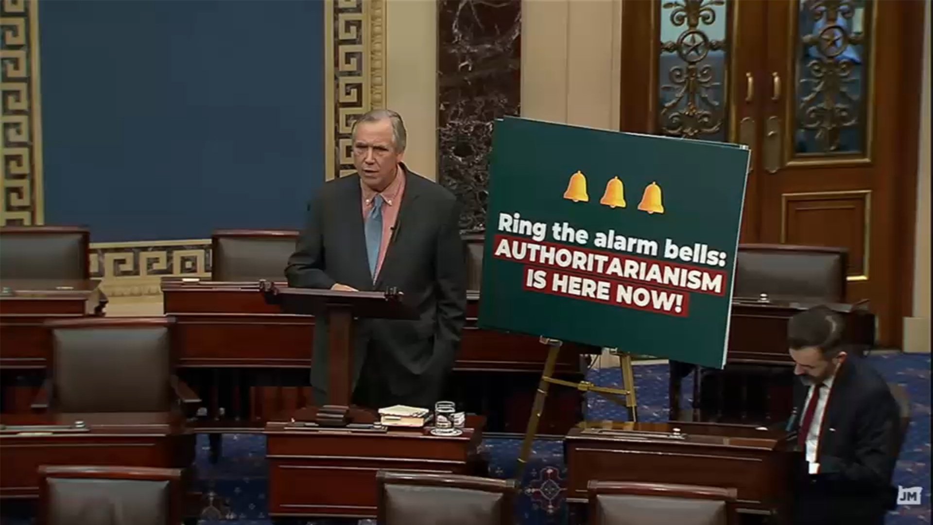 U.S. Senator Merkley gives speech on Senate floor in protest of ‘Trump ...