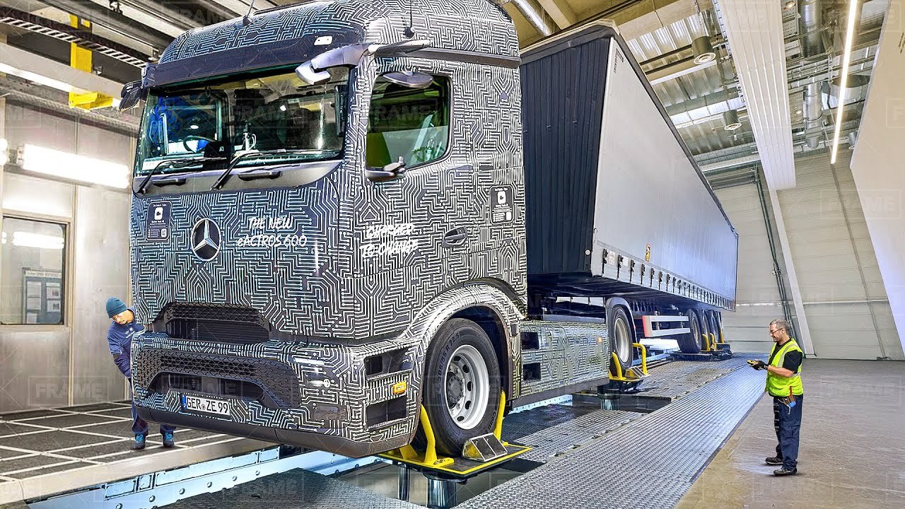 Exploring the rigorous testing and production of Mercedes electric trucks