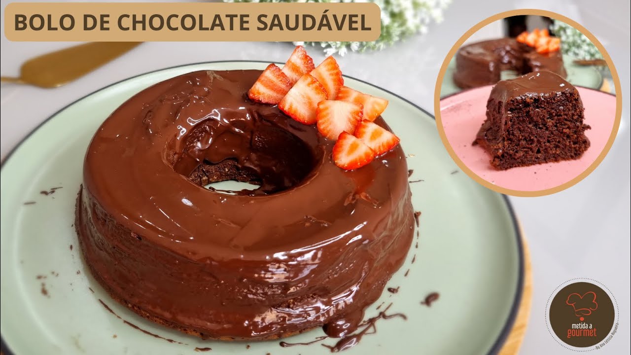 Bolo saudável de chocolate e café sem trigo e sem leite que surpreende
