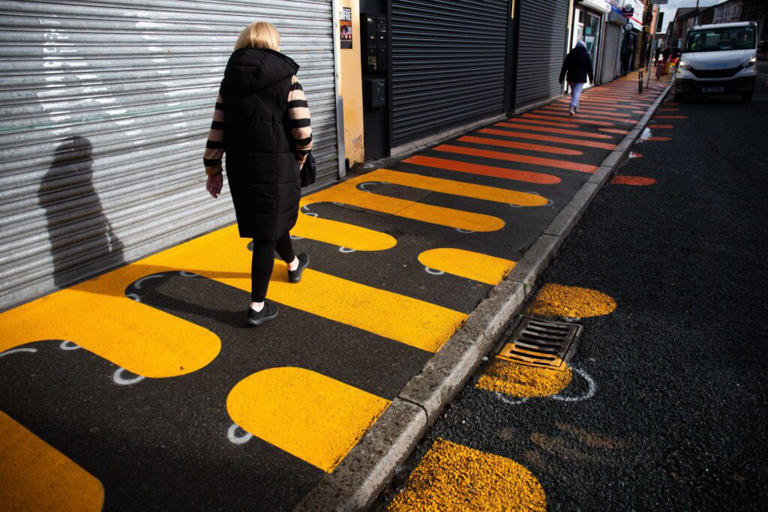 Confused locals say new traffic-calming road markings look like ‘giant ...