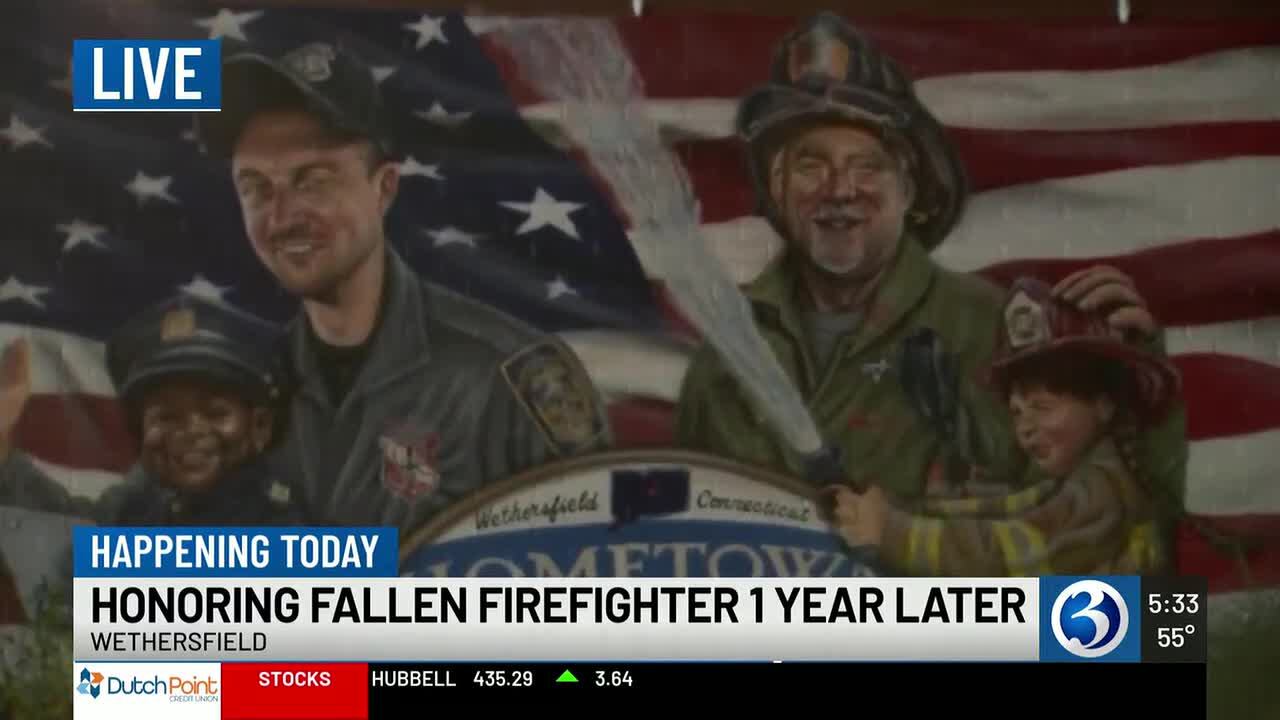 Fallen firefighter who fought brush fire honored one year after his death