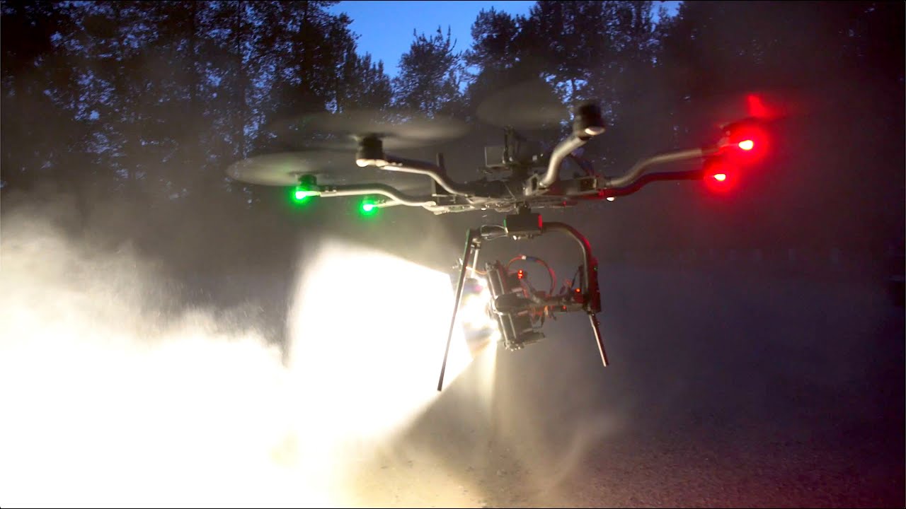Stratus LED 2x2 Array Mounted on Drone Gimbal — Full Test
