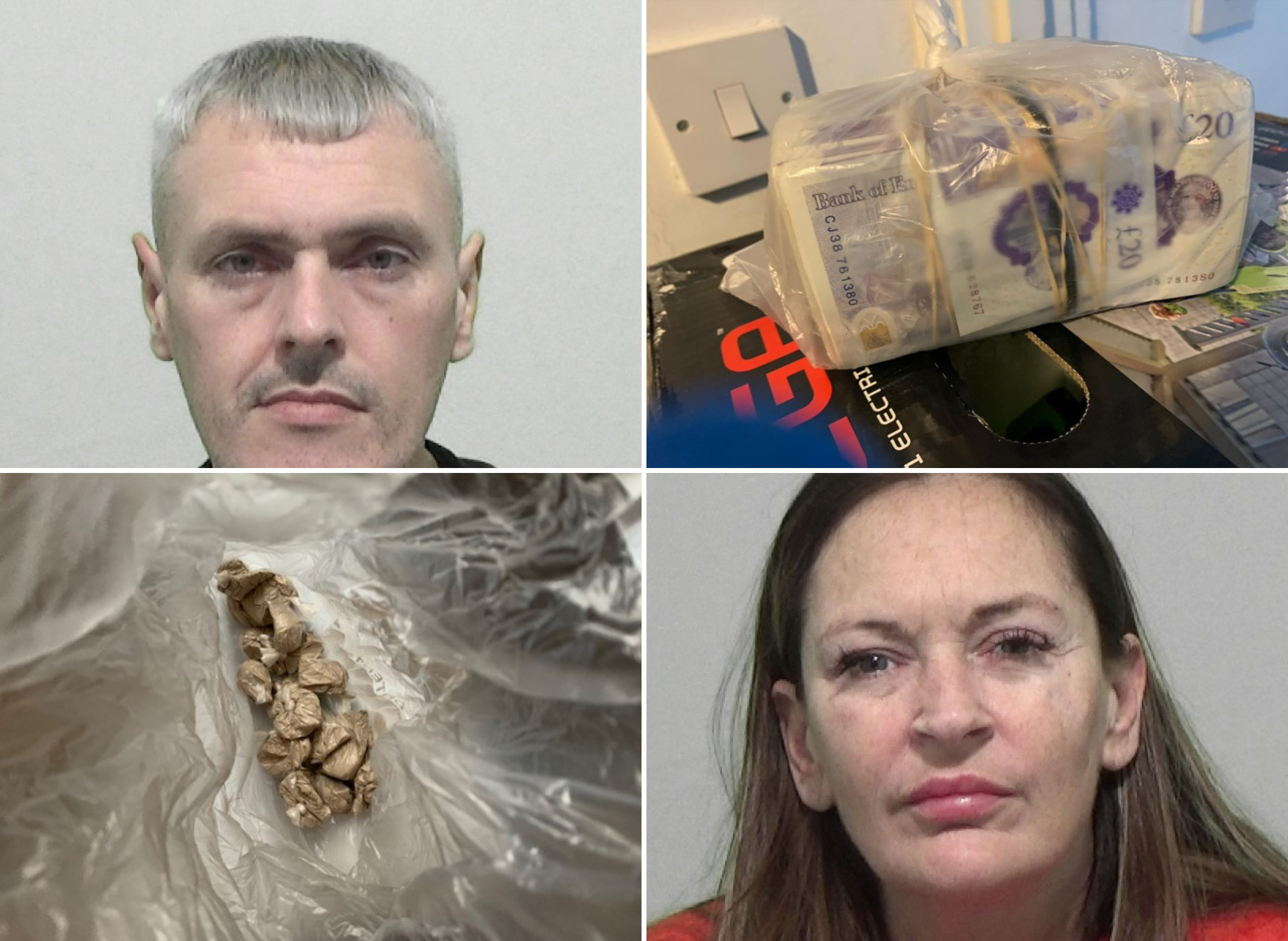 Police found heroin and more than £20,000 in cash following raids in Jarrow