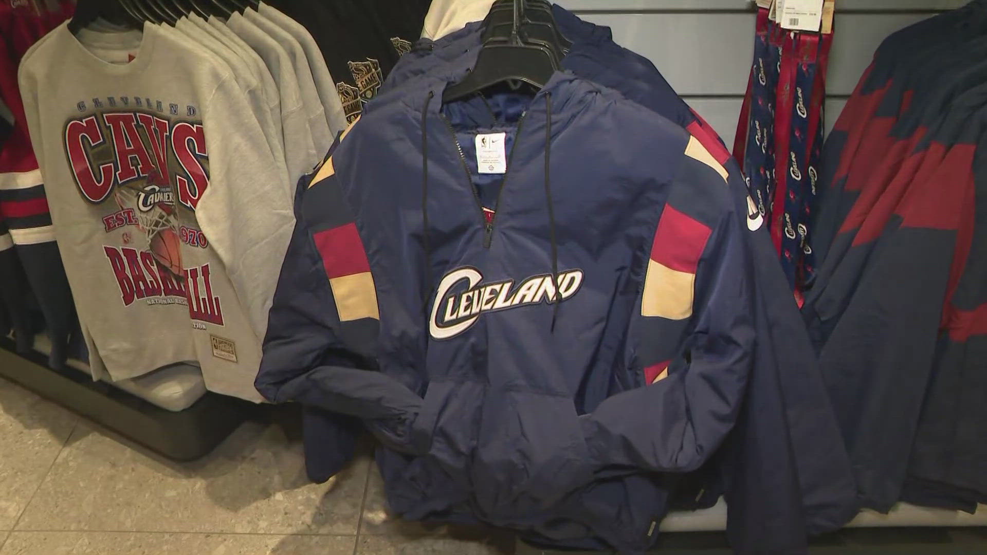 Cleveland Cavaliers: Checking out new merchandise at Rocket Arena