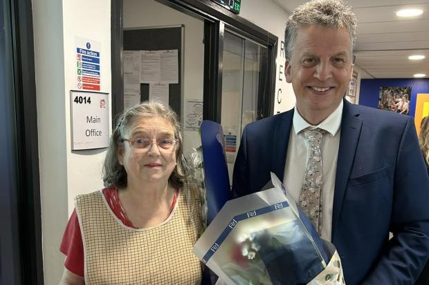 Beloved dinner lady retires after 27 years at West Cumbrian school