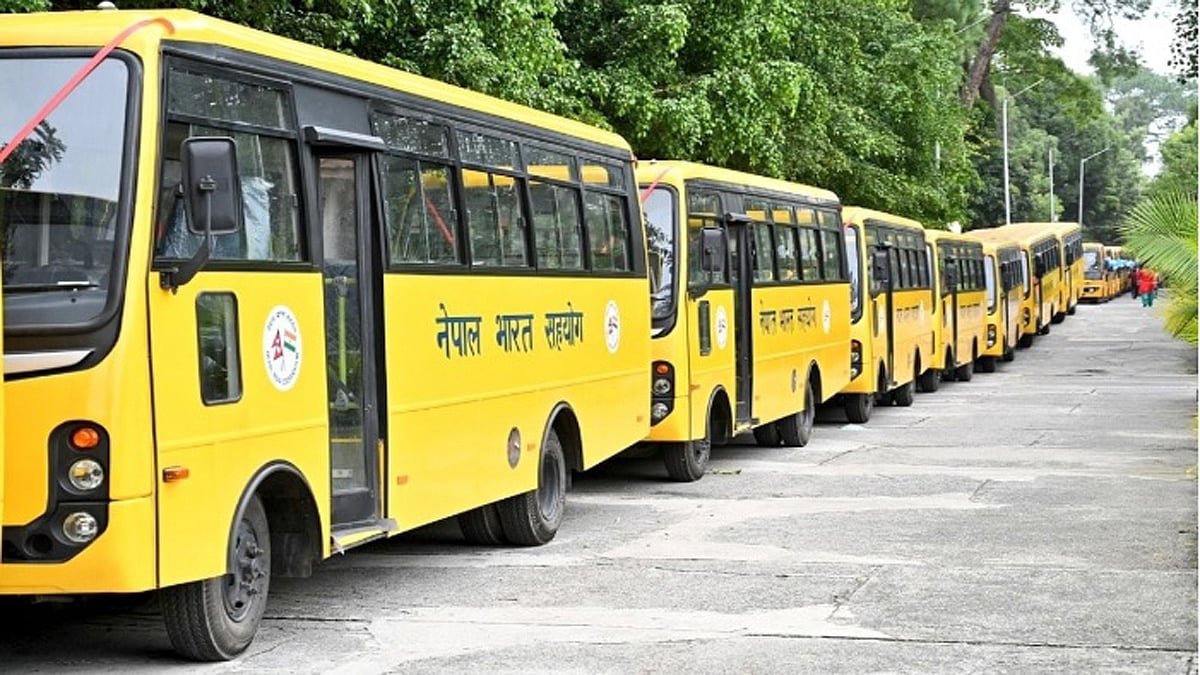 India donates 81 school buses to various institutions in Nepal
