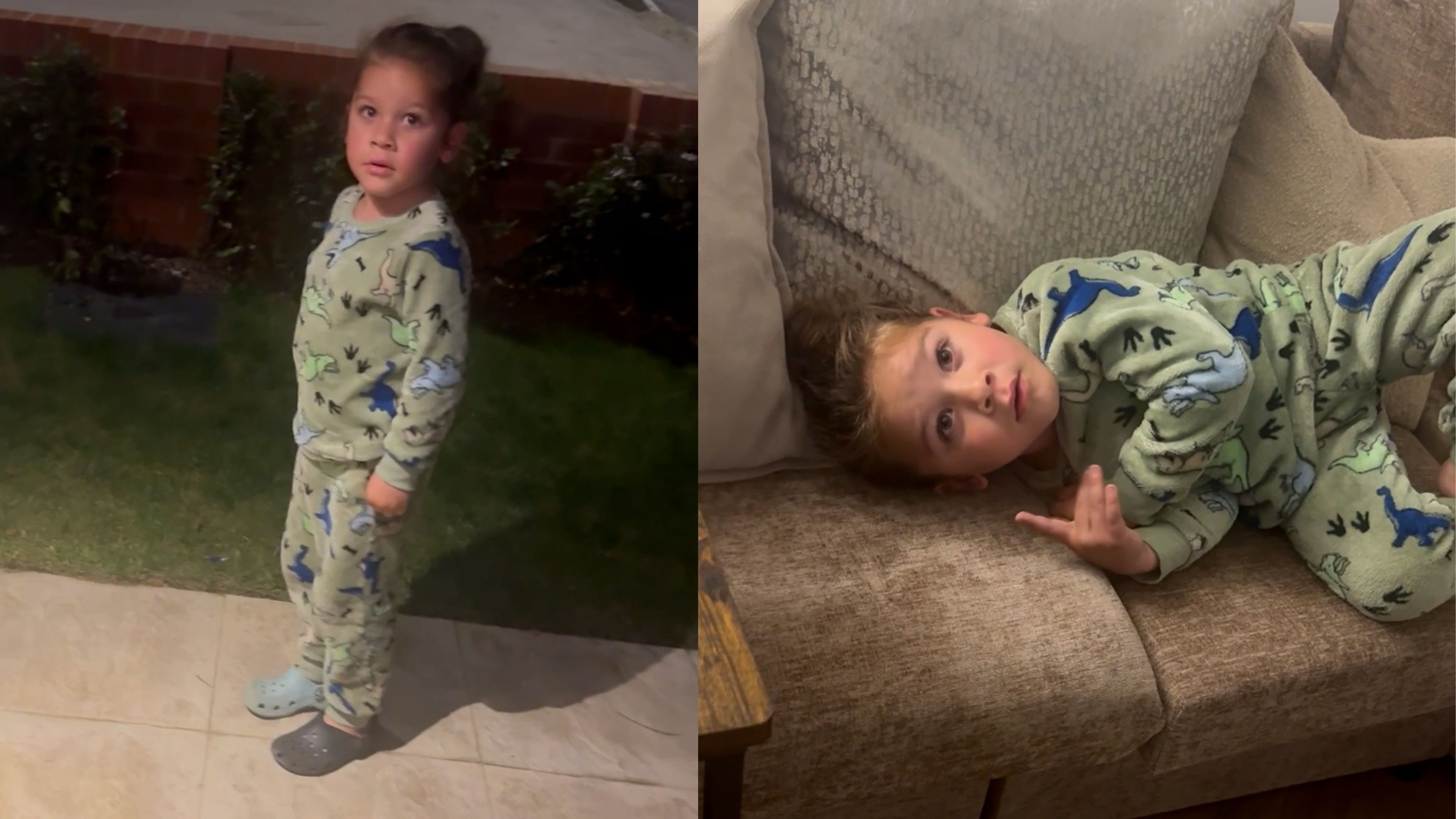 Hilarious moment tot gets ready to scrap after mum tricks him with ...