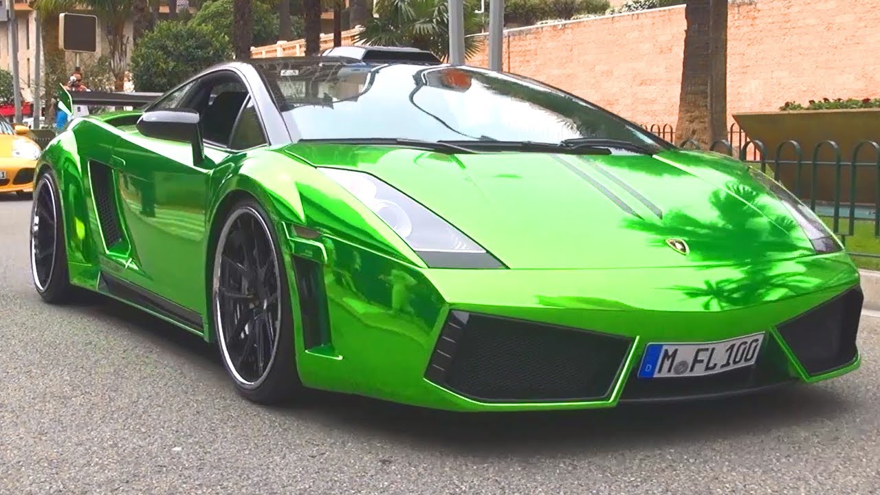 Lamborghini Gallardo met Chrome Groene Wrap