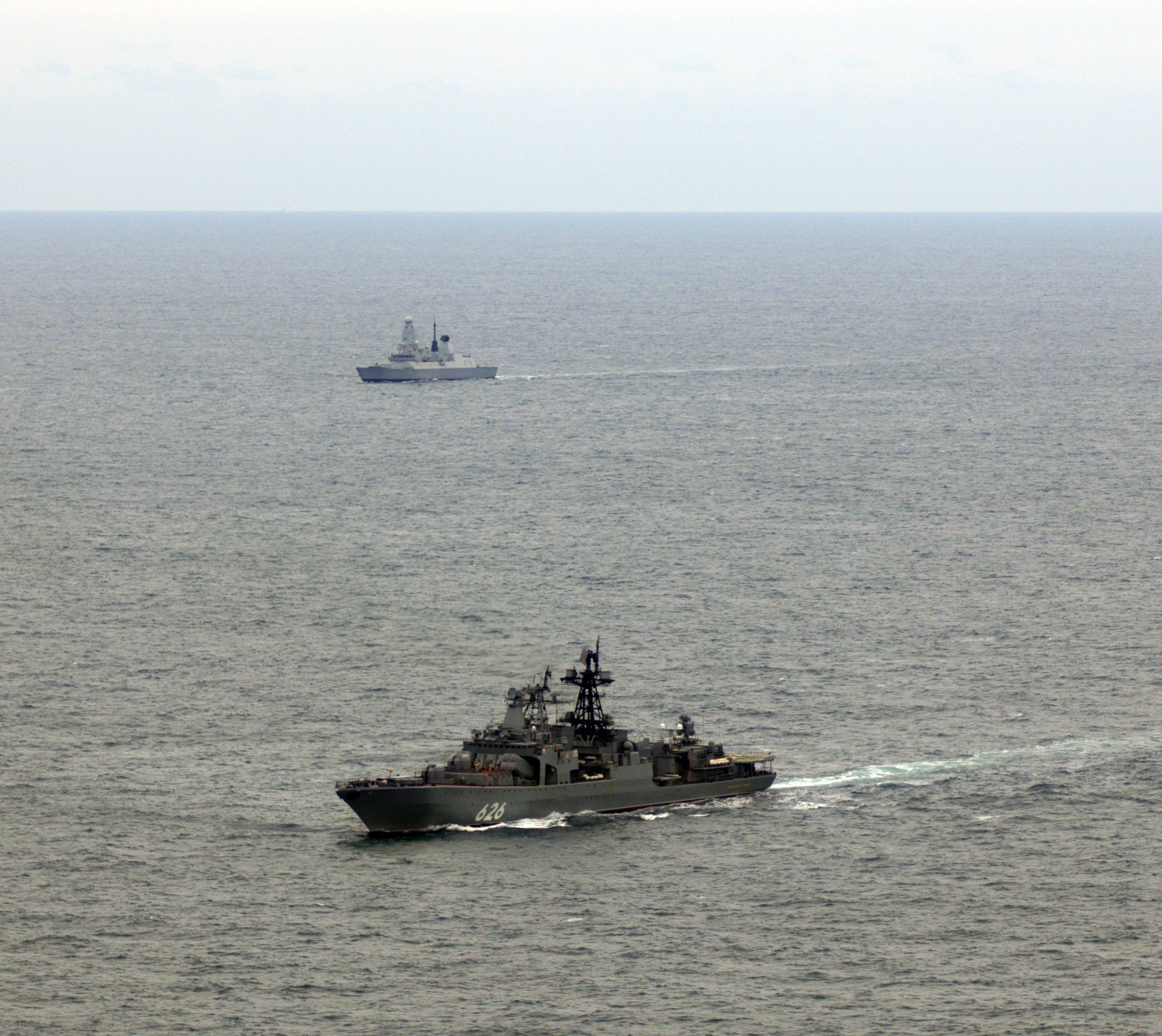 Royal Navy destroyer shadows Russian warship in English Channel