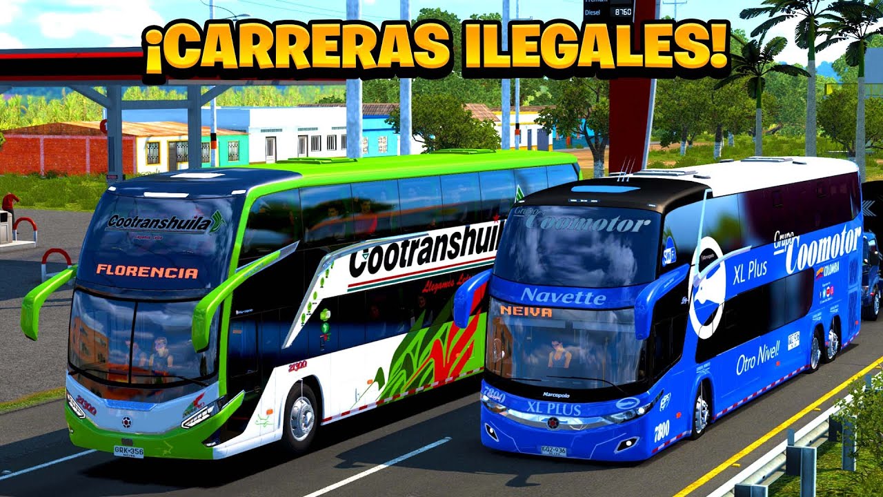 Carrera De Buses En Carreteras Colombianas ATS