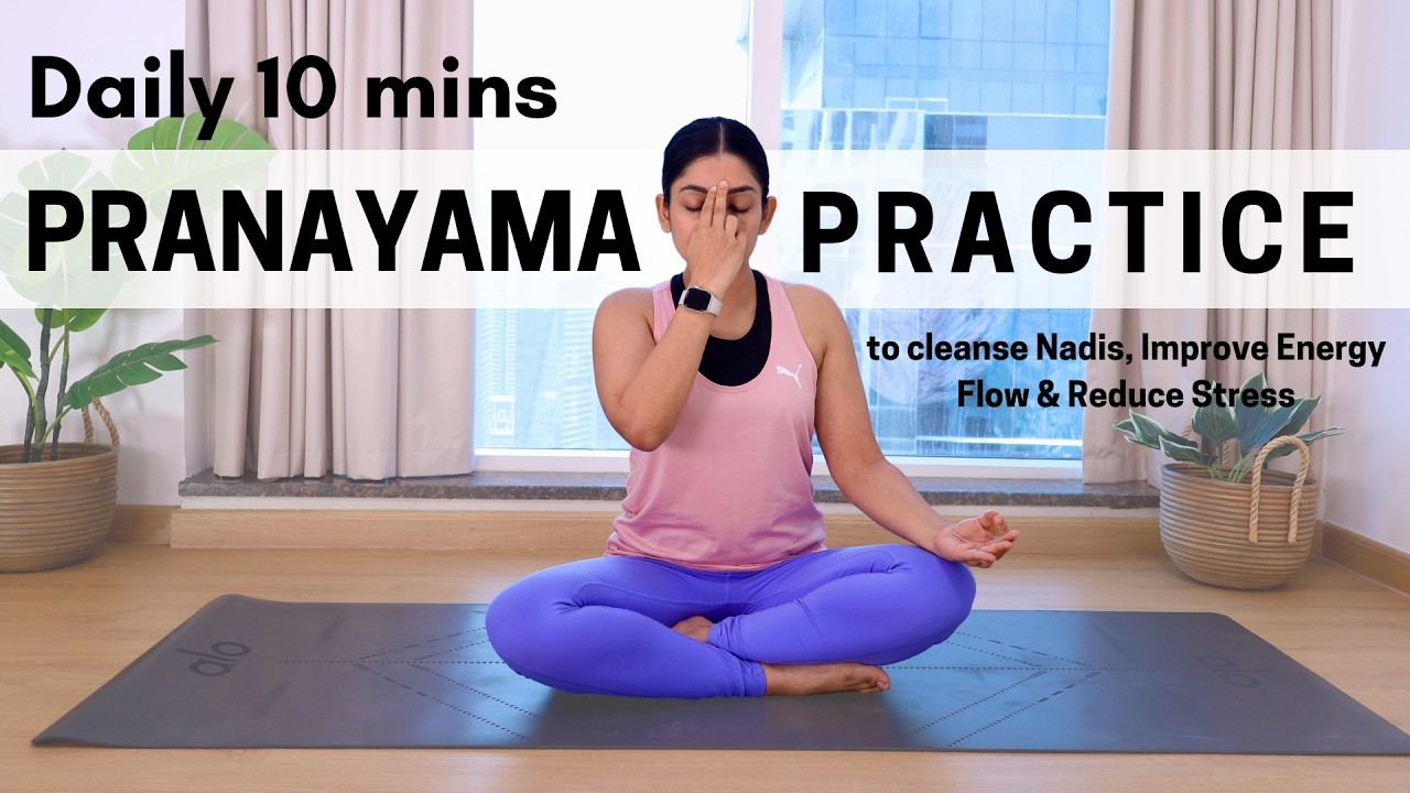 10-Min Daily Pranayama to Cleanse Nadis & Boost Energy | Nadi Shodhana ...