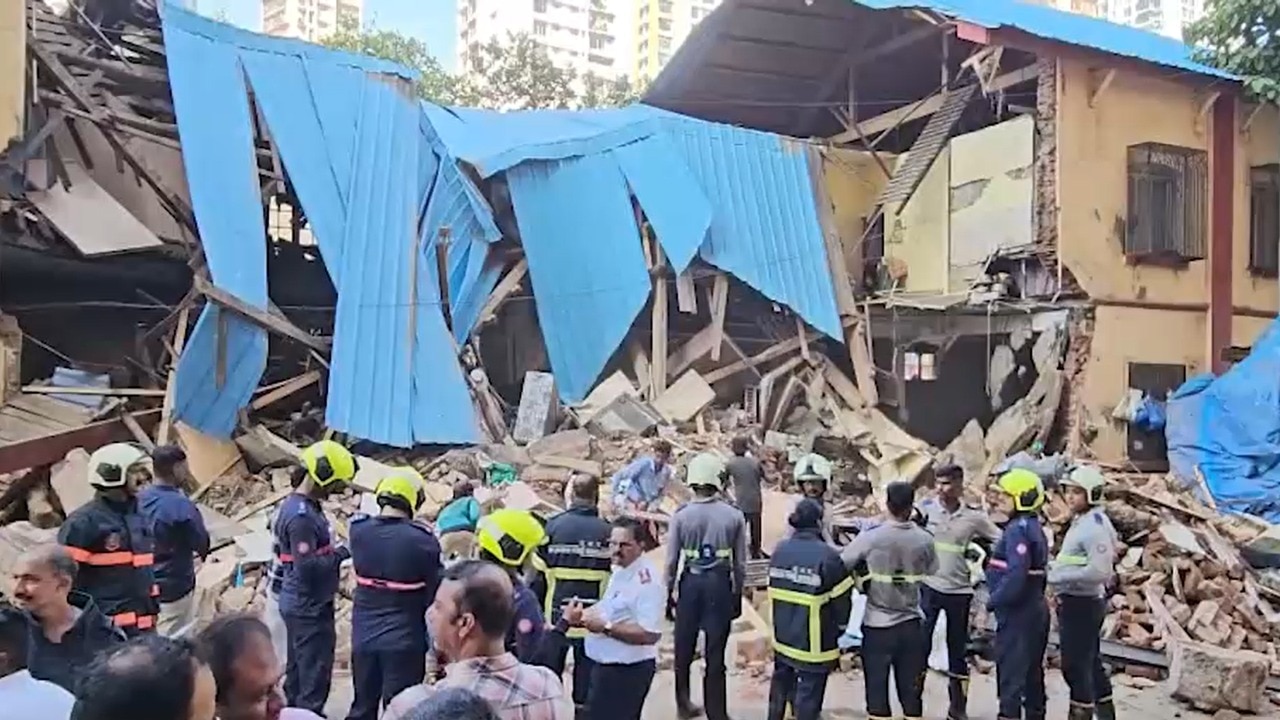 Seven injured as section of old residential building collapses in Mumbai