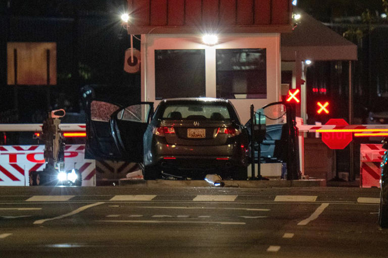 Man Arrested After Crashing Car into Security Gate Outside White House ...