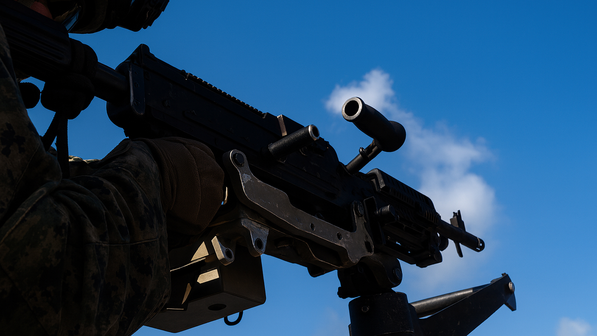 Machine Gun Training on Small Boat