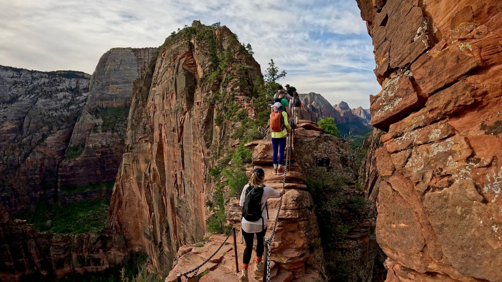 Exploring Zion’s sandstone trails in October’s golden glow