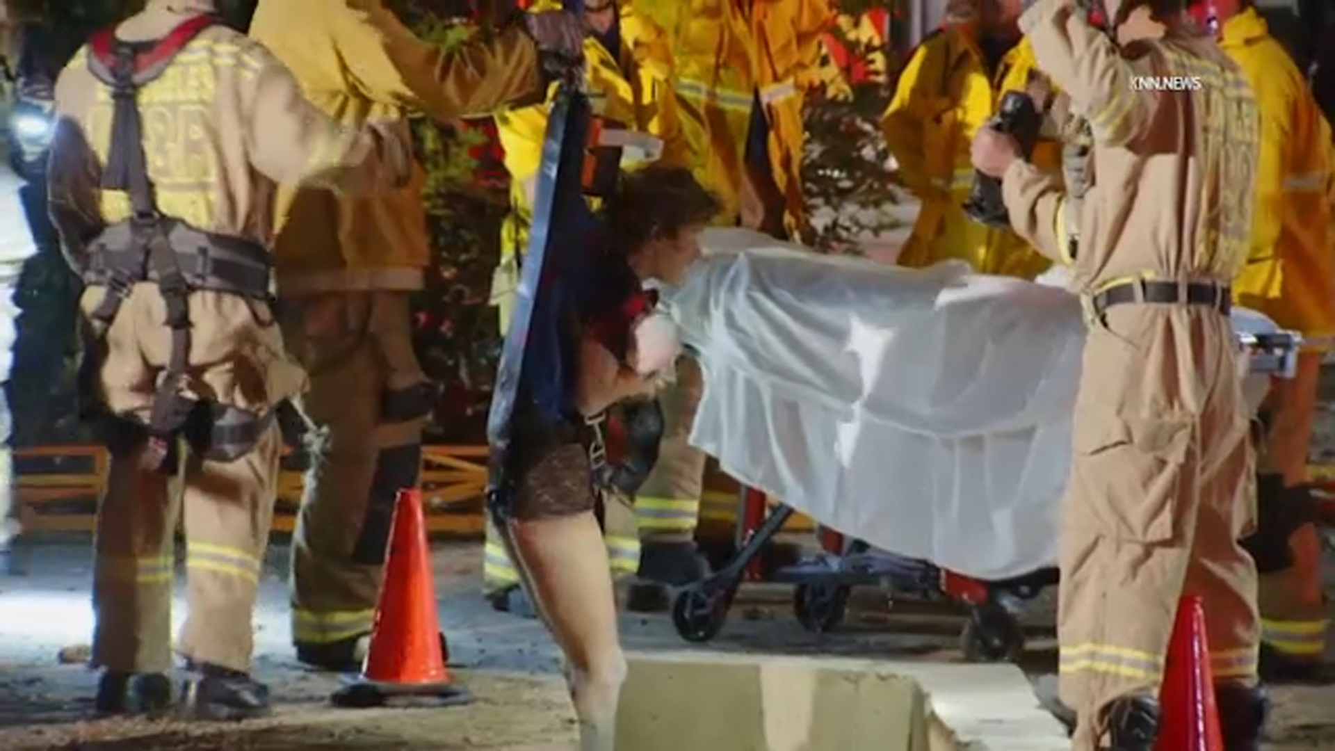 Woman rescued by LAFD after 8-foot fall into manhole in Harbor Gateway