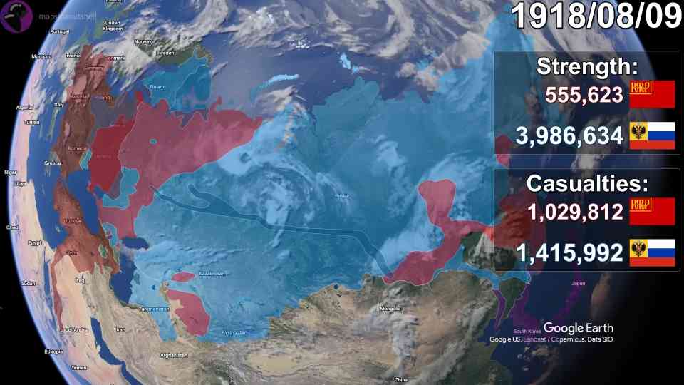 Russian Civil War Mapped