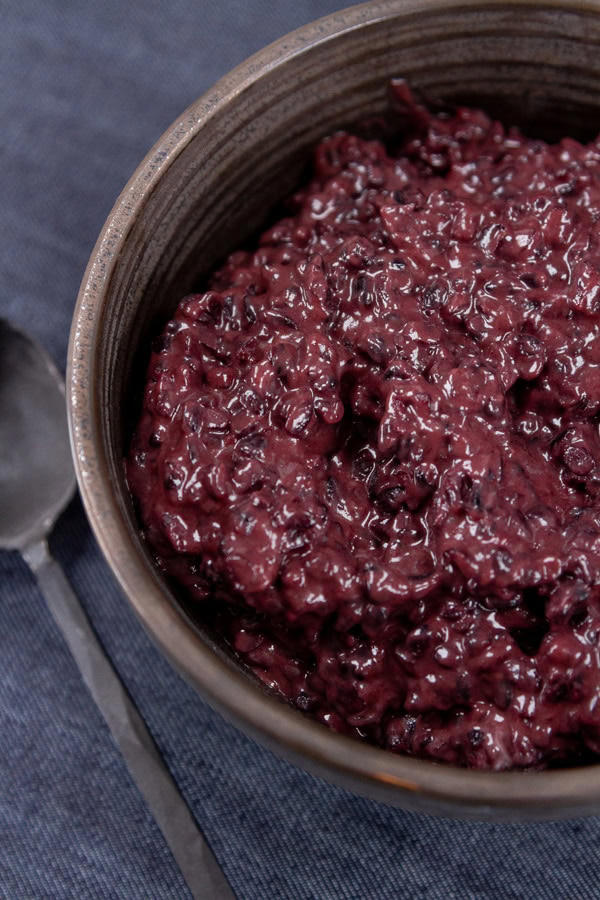 Black rice pudding
