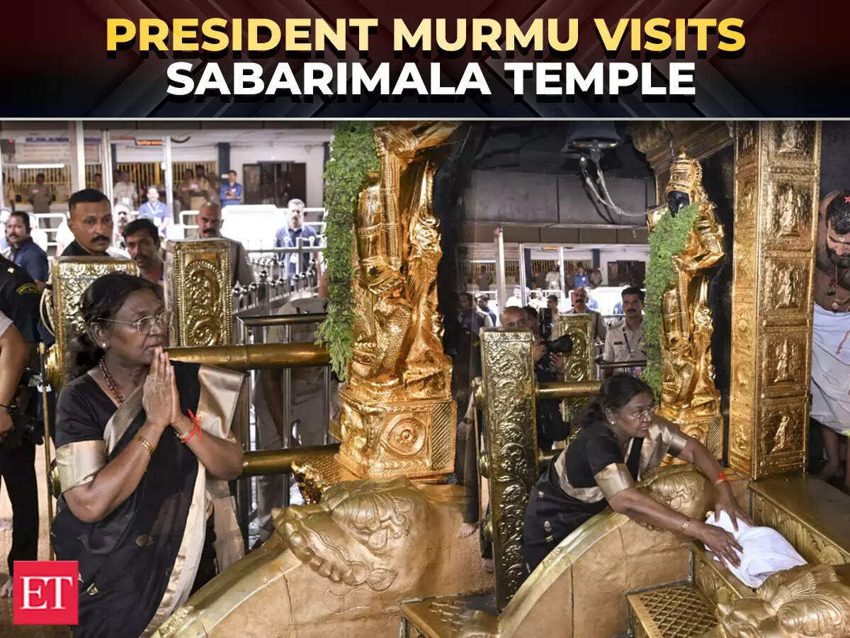 President Murmu offers prayers at Sabarimala Temple, BJP leaders ...