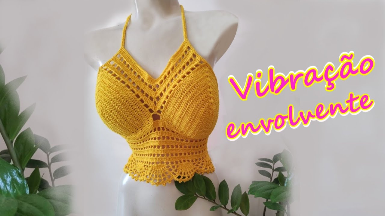 Cropped de Crochê de Luxo com Bojo