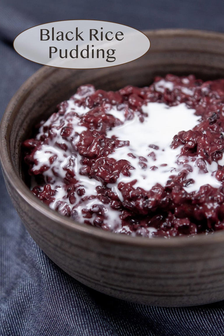 Black rice pudding