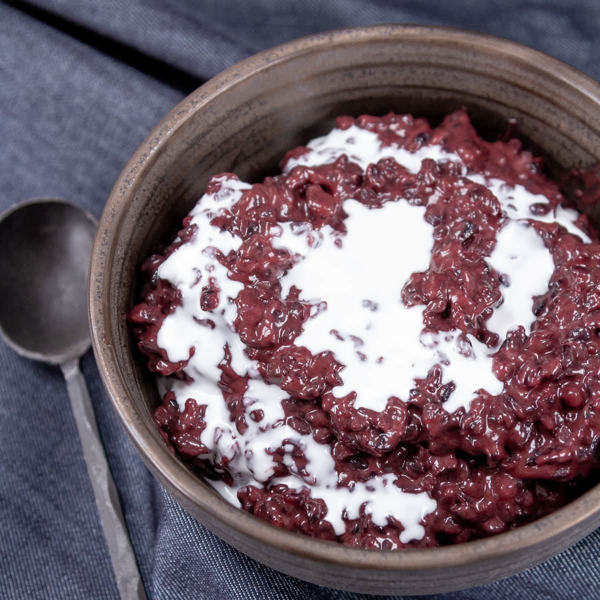 Black rice pudding