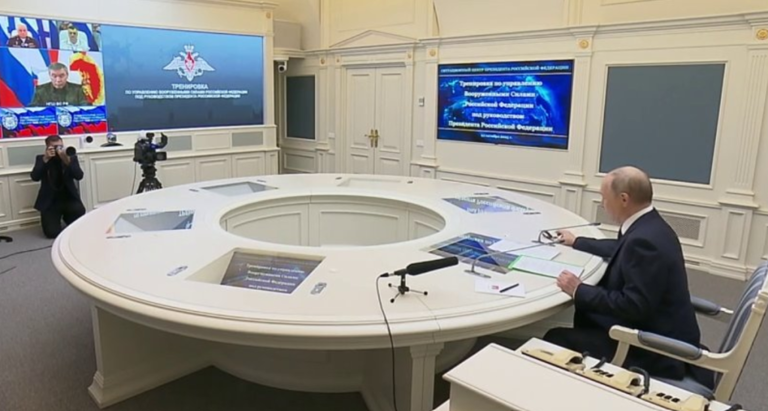 Putin oversees Russia nuclear drill: ICBMs, cruise missiles launched