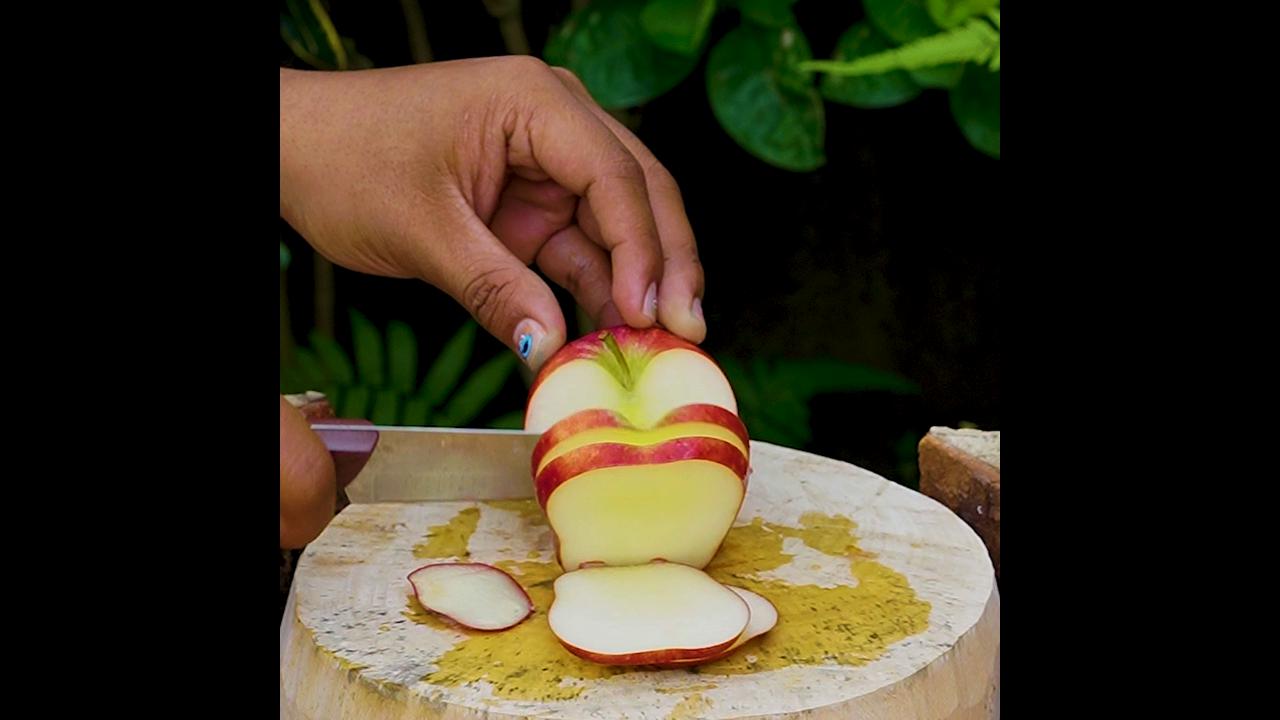 Perfectly Thin Apple Slices Satisfying