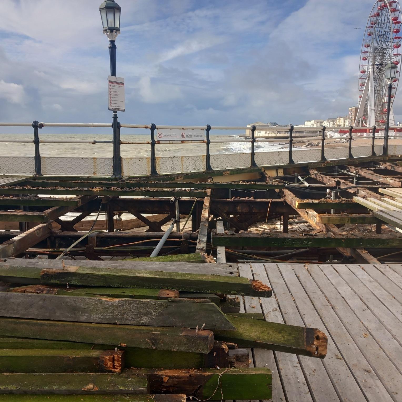 Worthing Pier: Entrance 'fenced off' with latest stage of refurbishment ...