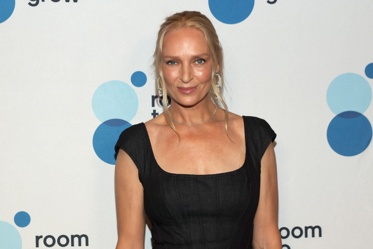 Iconic Action Star Uma Thurman Dazzles in Denim Gown to Deliver ...