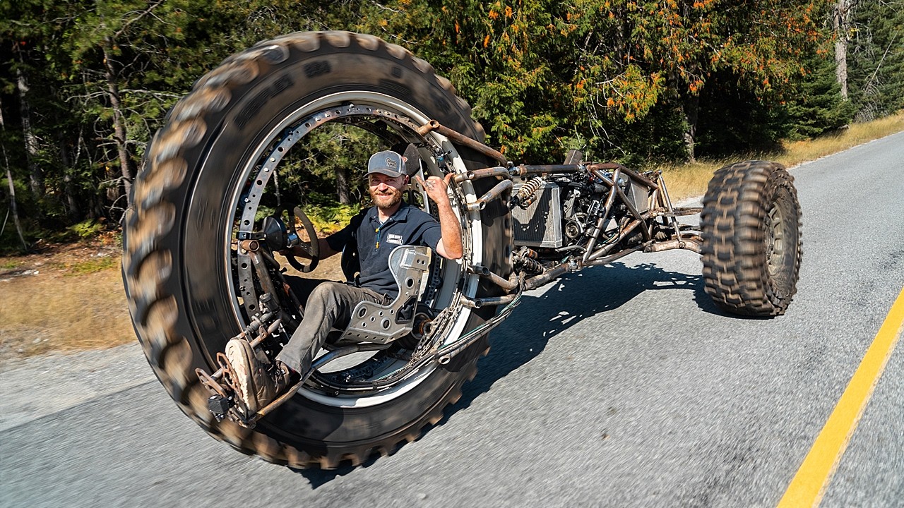 Homemade trike adventure hits the streets!