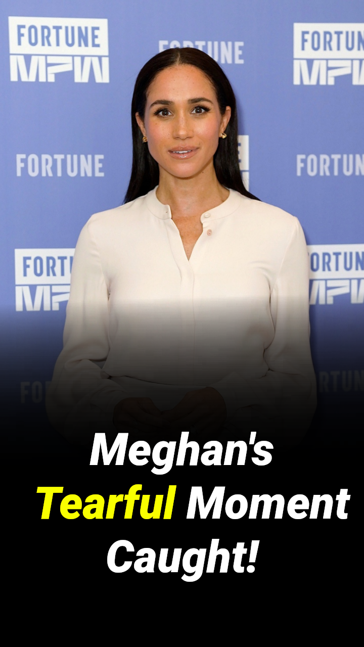 Meghan caught fighting back tears