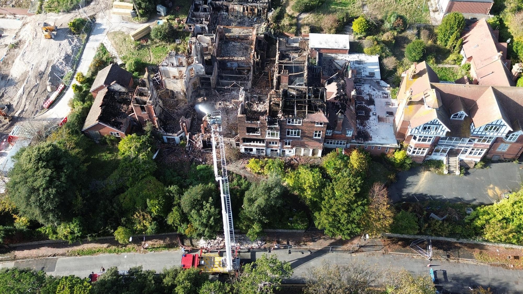 Moira House School: Emergency services return to scene of fire
